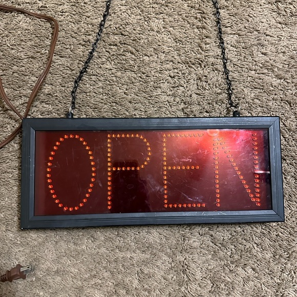 Nike | Other | Vintage Millennium Visual Systems Led Sign Open Red ...